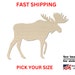 ELK Unfinished Wooden Craft Shape, Do It Yourself, Wooden Elk Cutout ...