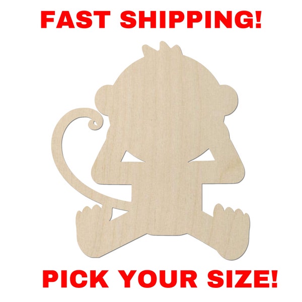 Monkey Cutout - Etsy