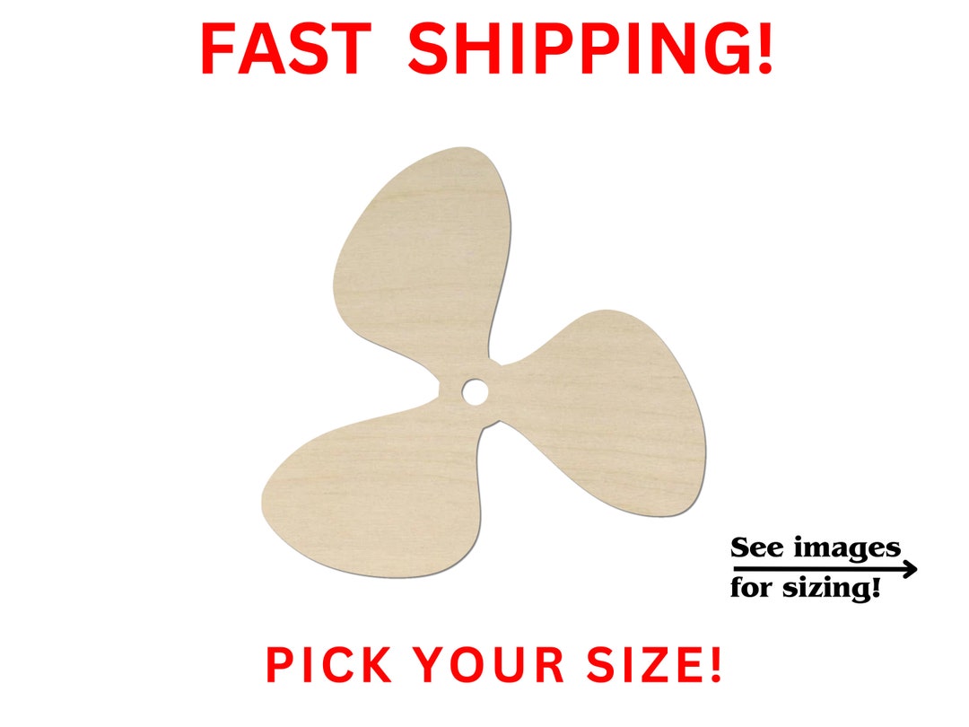 Unfinished Wooden Propeller Blank | Propeller Wood Cutout Shape | Laser ...