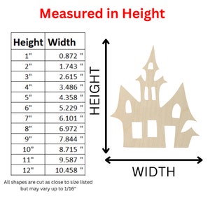 Unfinished Wooden Haunted House Shape 01 Halloween Cutout DIY Craft ...
