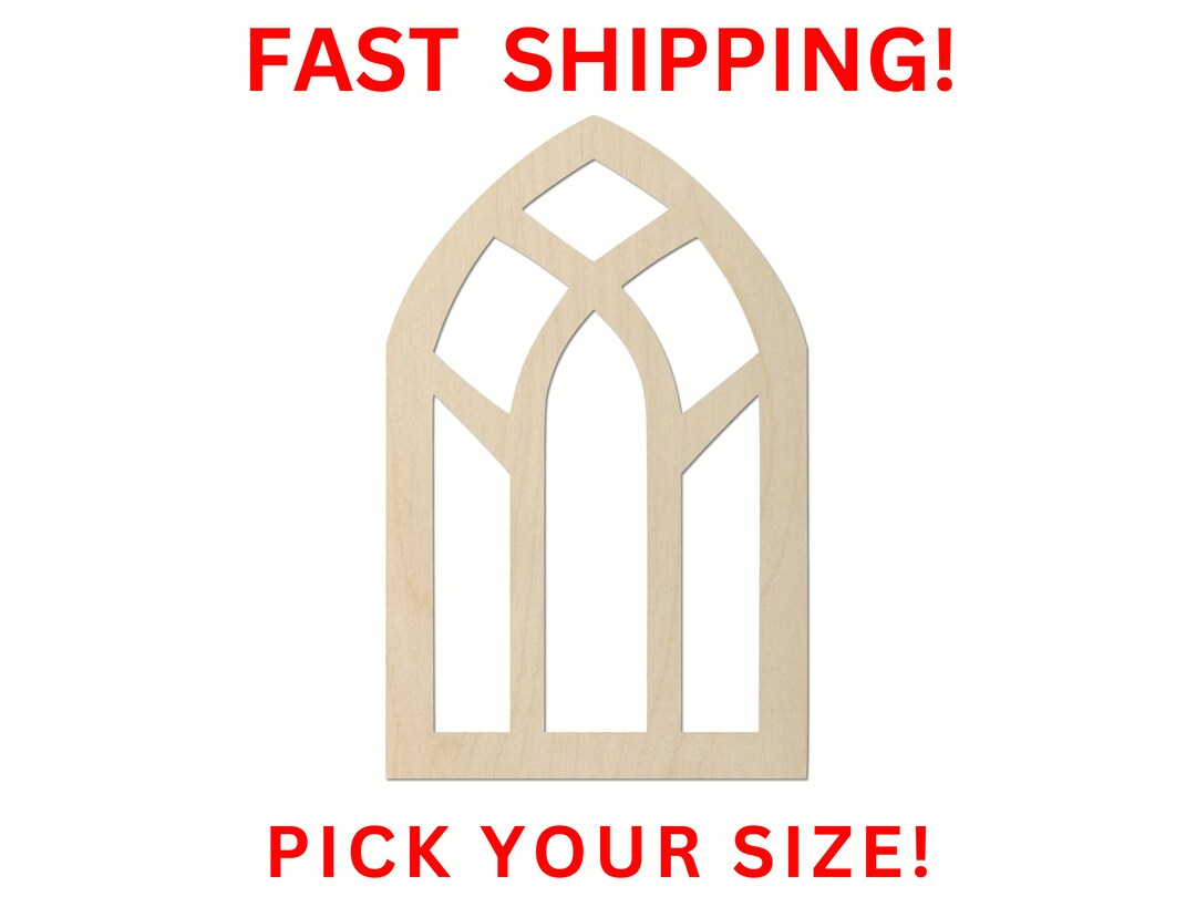 Unfinished Wooden Window Shape Cathedral Church Window Blank - Etsy
