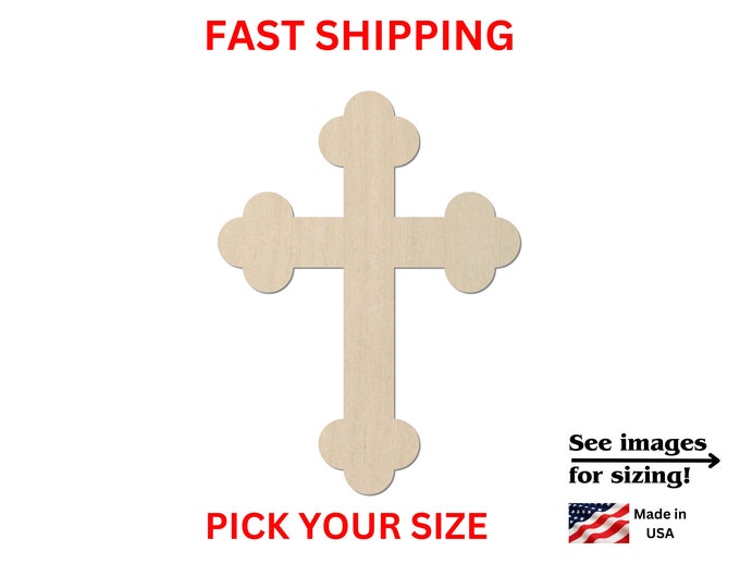 Cross multiple Sizes-cut Outs Wood Craft Supply-finished or Unfinsihed ...