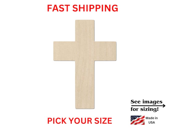 Cross multiple Sizes-cut Outs Wood Craft Supply-finished or Unfinsihed ...