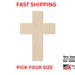Cross multiple Sizes-cut Outs Wood Craft Supply-finished or Unfinsihed ...