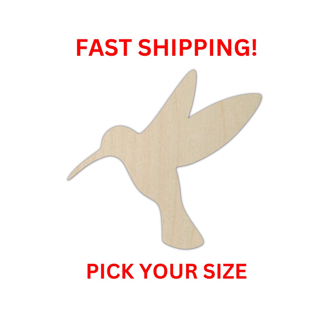 Unfinished Wooden Hummingbird Shape Hummingbird Cutout Bird Blanks DIY ...