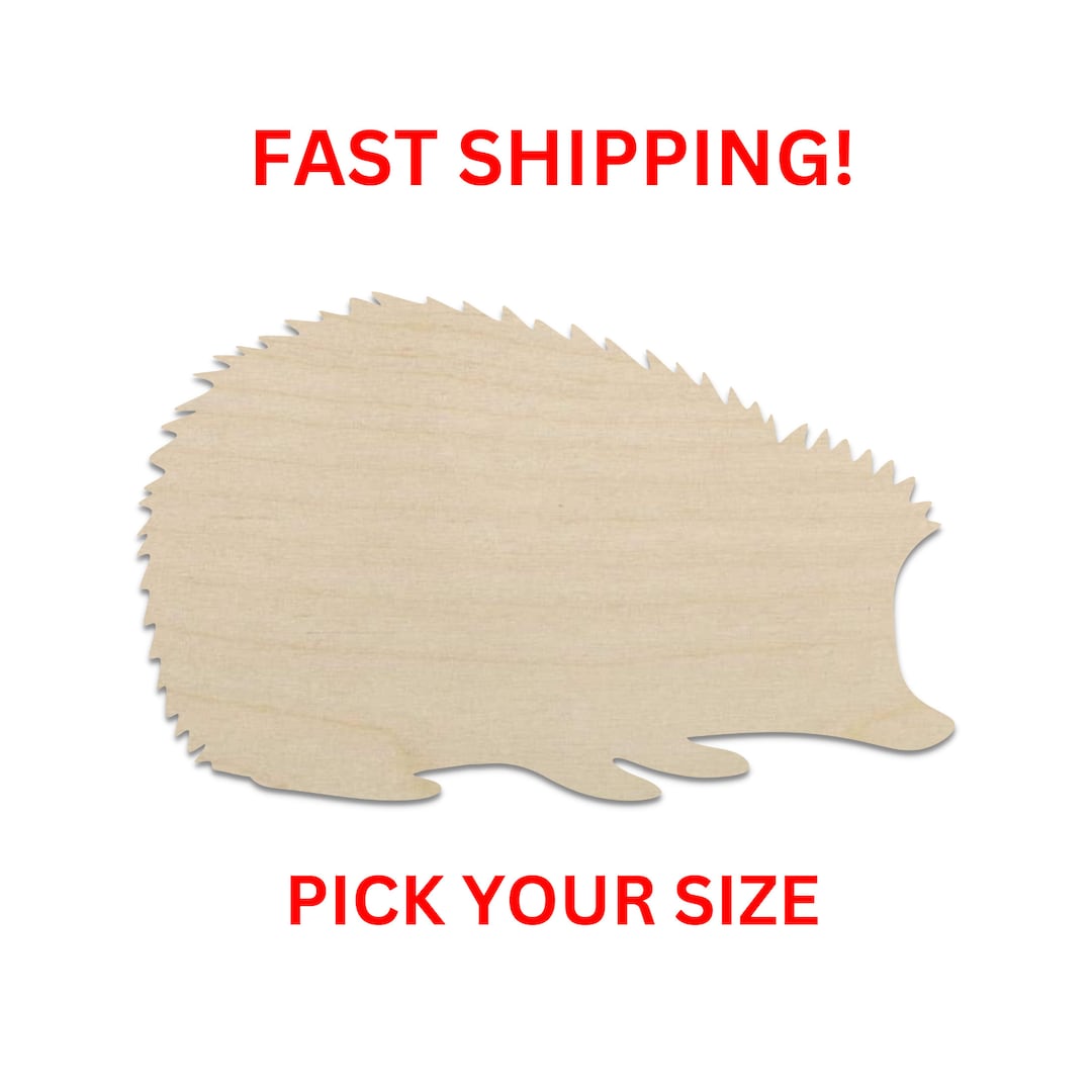 Unfinished Wooden Hedgehog Shape | Hedgehog Wood Cutout Shape | Laser ...