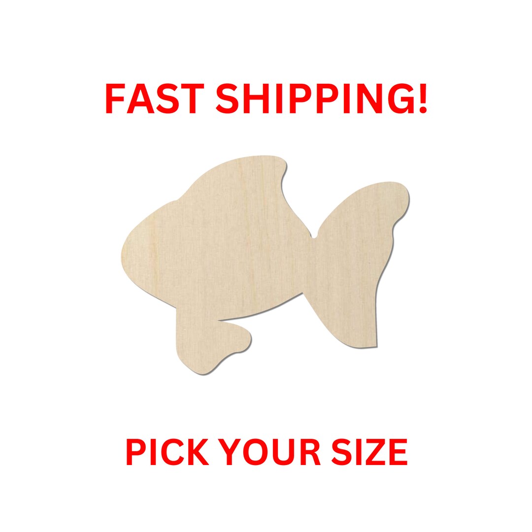 Unfinished Wooden Cute Fish Shape | Fish Cutout | Crafting Blanks ...