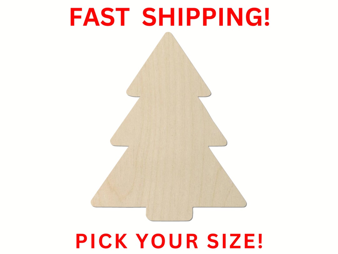 Unfinished Wooden Christmas Tree Shape 11 Unfinished Wooden Christmas ...