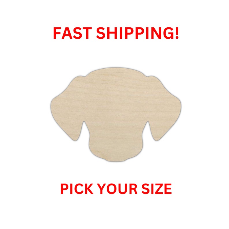 Unfinished Wooden Dog Head Shape | Puppy Face Cutout | Craft Supplies ...
