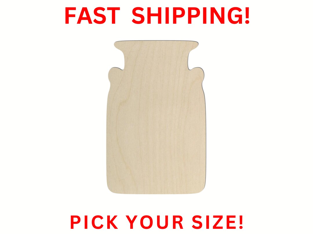 Unfinished Wooden Milk Can Shape | Milk Can Cutout | DIY Craft Supplies ...