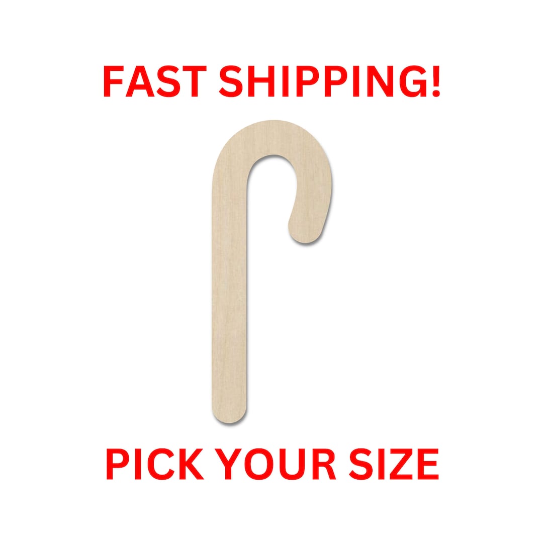 Unfinished Wooden Candy Cane Shape | Unfinished Wooden Candy Cane ...