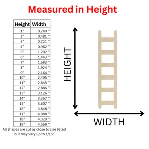 Unfinished Wooden Ladder Shape | Ladder Cutout Shape | Laser Cut Blanks ...