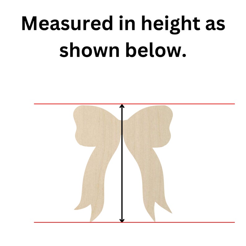 Unfinished Wooden Bow Shape 02 | Bow Wood Cutout Shape | Laser Cut ...