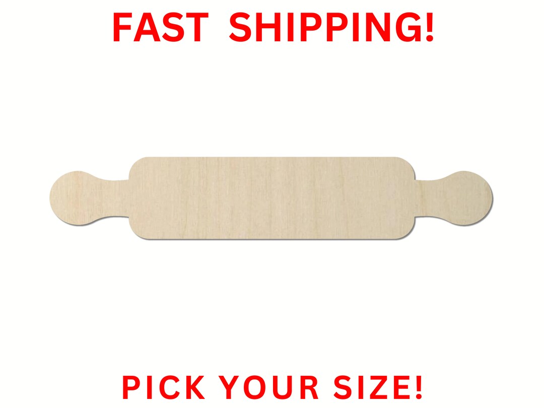 Unfinished Wooden Rolling Pin | Unfinished Wood Rolling Pin Cutout ...