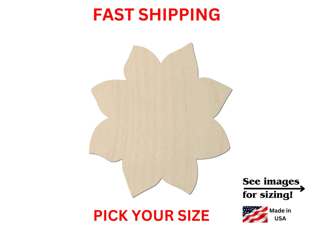Unfinished Wooden Flower Shape | Unfinished Wooden Sunflower Cutout ...