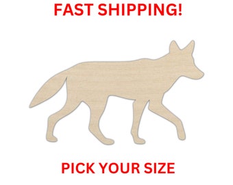 Coyote Laser Cut Out Unfinished Wood Shape Craft - Etsy