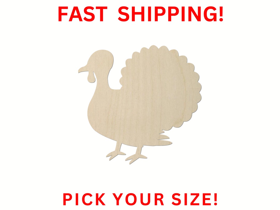 Unfinished Wooden Turkey Shape 01 | Turkey Wood Cutout Shape | Laser ...