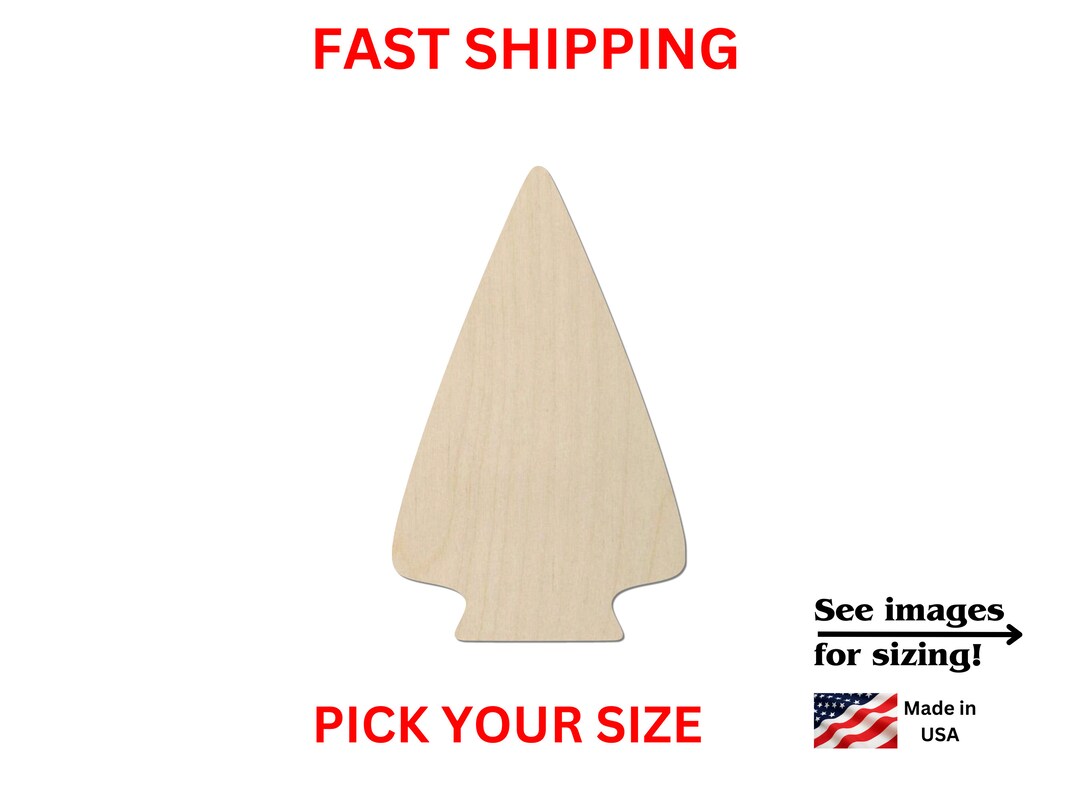 Unfinished Wooden Arrowhead Shape | Arrow Head Blank Cut Out | Craft ...