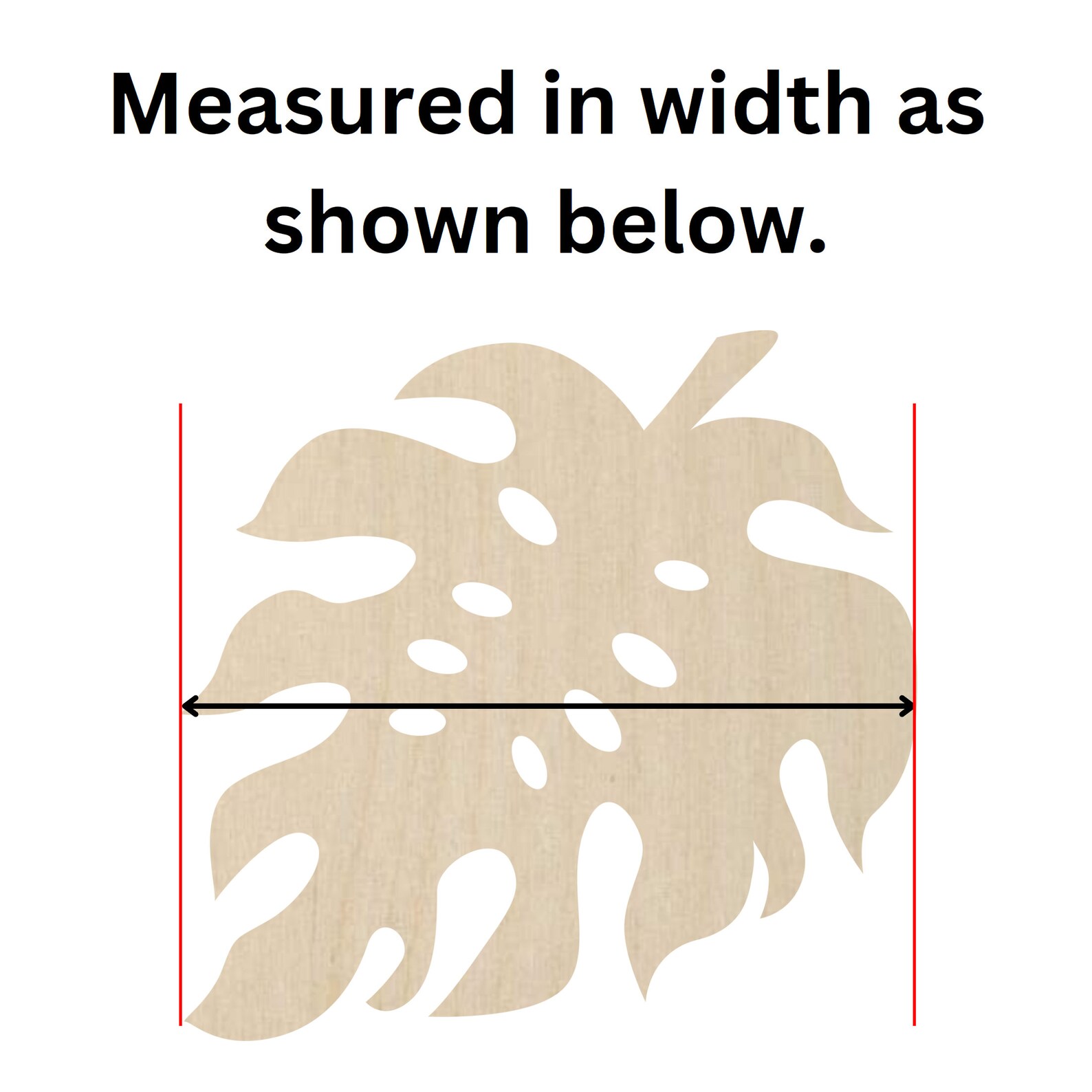 Unfinished Wooden Monstera Shape 02 | Monstera Leaf Floral Wood Cutout ...