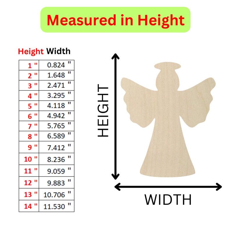Unfinished Wooden Angel Shape | Wood Shape | Wood Craft Supplies ...