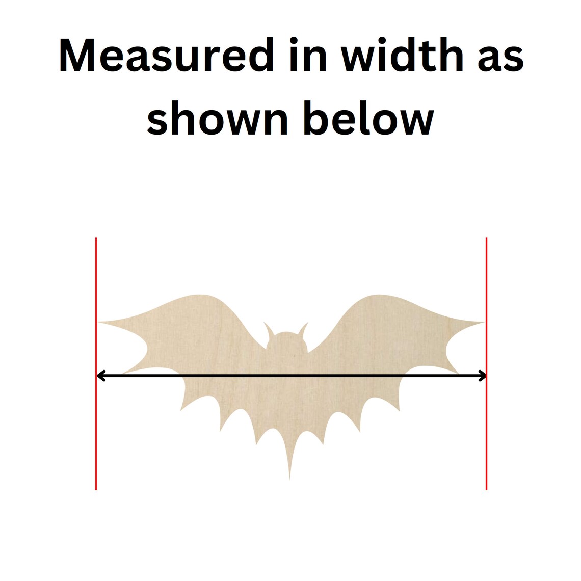 Unfinished Wooden Bat Shape 08 | Halloween Bat Cutout | Craft Supplies ...