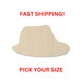 Unfinished Wooden Fedora Hat Shape | Fedora Cutout | Craft Supplies ...