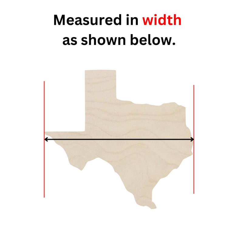 Unfinished Wooden Texas State Shape | USA State Cutout | Crafting ...