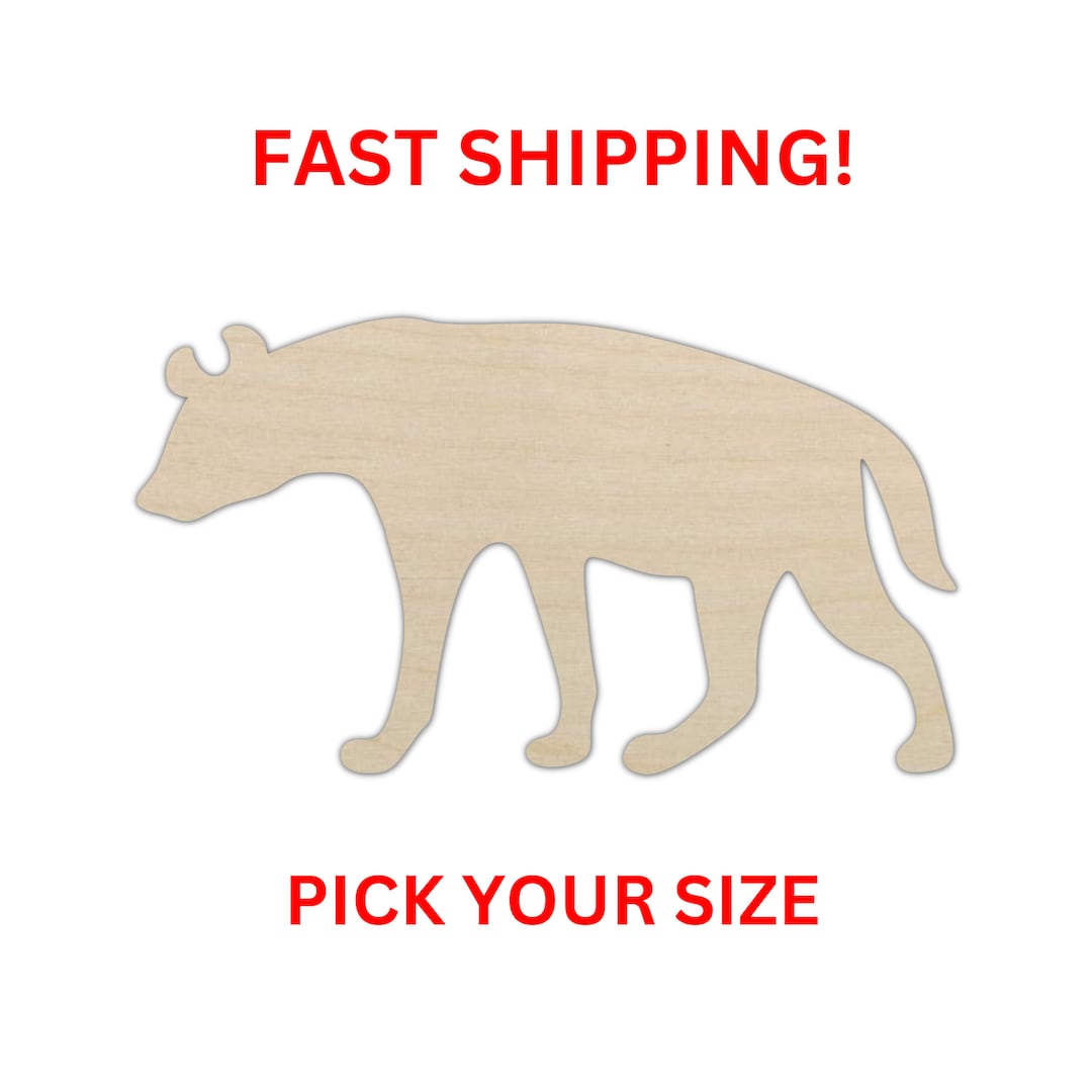 Unfinished Wooden Hyena Shape Hyena Wood Cutout Shape - Etsy