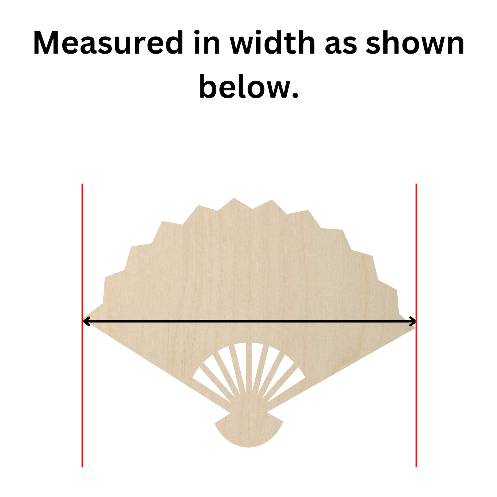 Unfinished Wooden Fan Shape | Fan Cut Out | Wood Craft Supplies | Blank ...