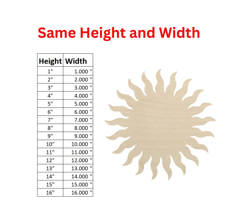 Unfinished Wooden Sun Shape | Sun Tribal Blank Cutout | Craft Supplies ...