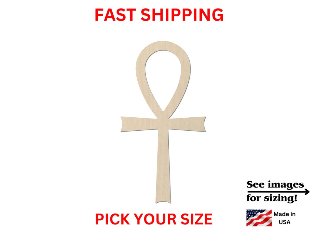 Unfinished Wooden Ankh Shape | Egyptian Ankh Pharoah Blank Cut Out ...
