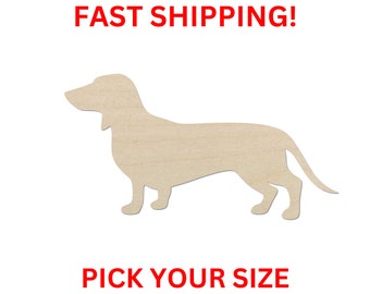 2 34 Dachshund Dog Wooden Cutout Shape, Silhouette, Gift Tags Ornaments ...