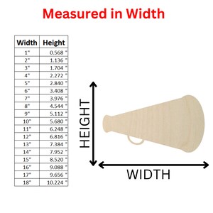 Unfinished Wooden Megaphone Shape | Bullhorn Blank Cutout | Craft ...