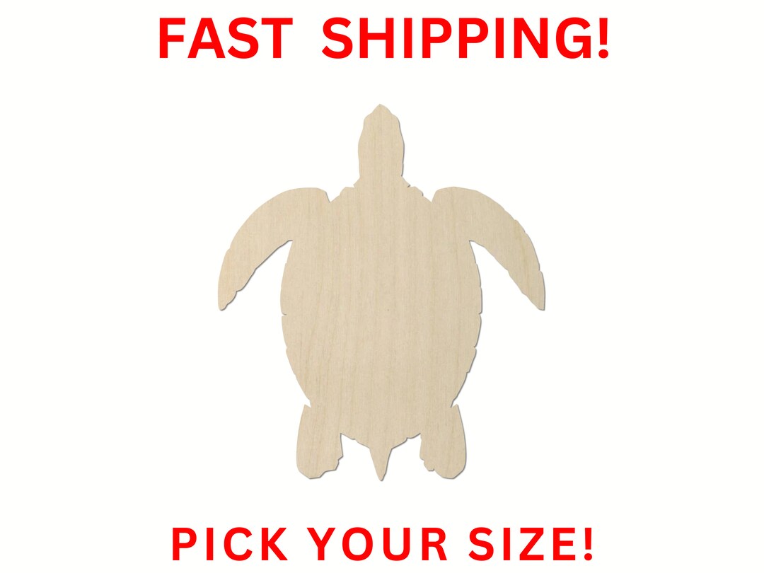 Unfinished Wooden Turtle Shape 03 | Sea Turtle Cut Out | Crafting ...