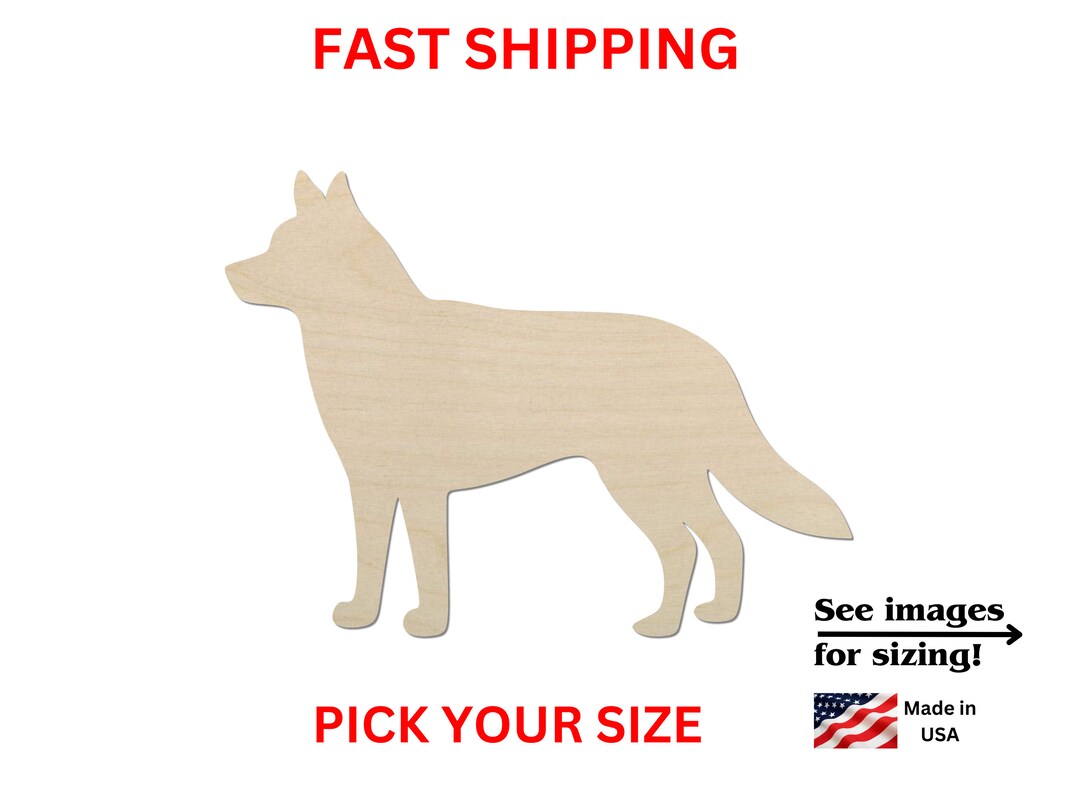 Unfinished Wooden Husky Dog Shape 01 | Husky Dog Cutout | Craft ...