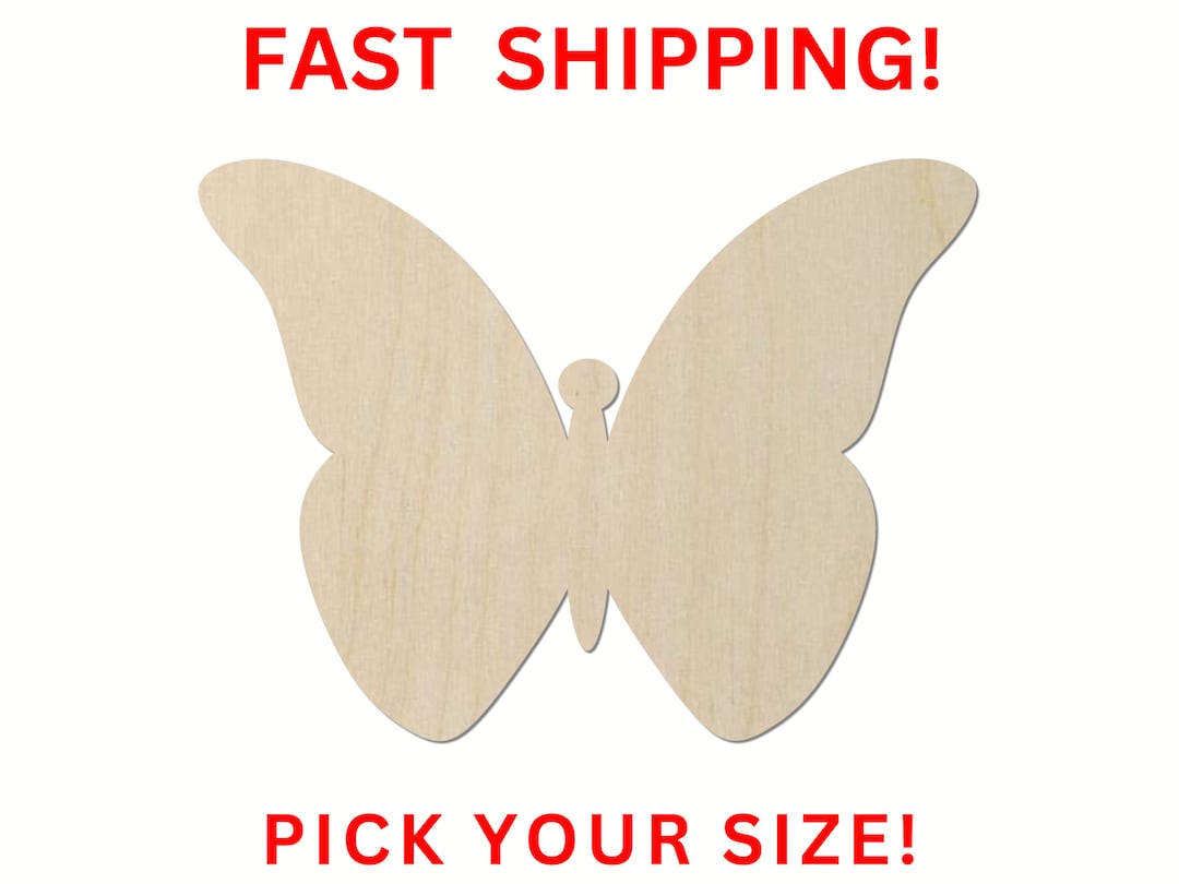 Unfinished Wooden Butterfly Shape 04 Butterfly Insect Cutout Bulk ...