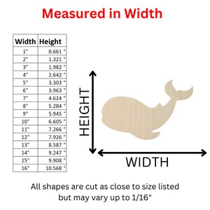 Unfinished Wooden Whale Shape | Sea Whale Cut Out | Crafting Blanks ...