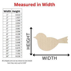 Unfinished Wooden Bird Shape 03 | Bird DIY Cutout | Craft Supplies ...