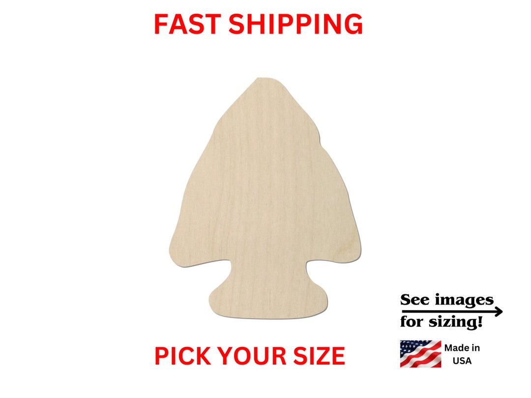 Unfinished Wooden Arrowhead Shape | Arrow Head Blank Cut Out | Craft ...