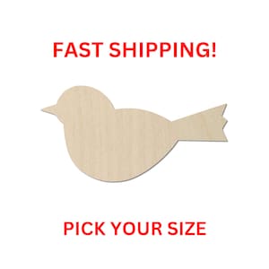 Unfinished Wooden Bird Shape 03 | Bird DIY Cutout | Craft Supplies ...