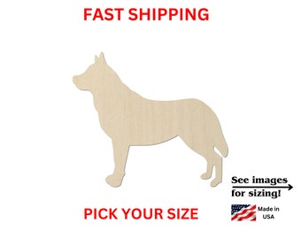 Siberian Husky Dog Puppy 1 Laser Cut Out Unfinished Wood Shape Craft ...