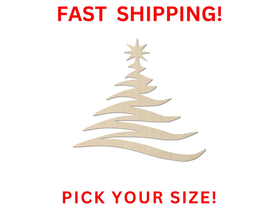 Unfinished Wooden Christmas Tree Shape 14 | Wood Blank Cutout | DIY ...
