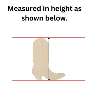 Unfinished Wooden Cowboy Boot Shape | Boot Blank Cutout | Craft ...