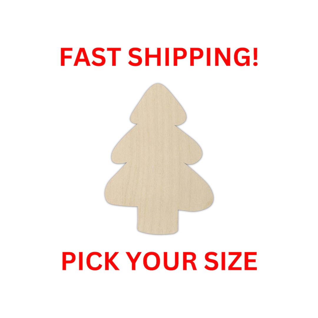 Unfinished Wooden Christmas Tree Shape 02 Unfinished Wood - Etsy