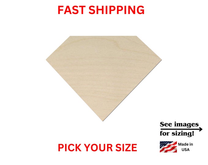 DIAMOND Unfinished Wooden Craft Shape, Do It Yourself, DIY, Diamond ...