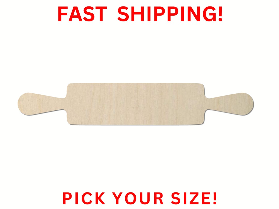 Unfinished Wooden Rolling Pin | Unfinished Wood Rolling Pin Cutout ...