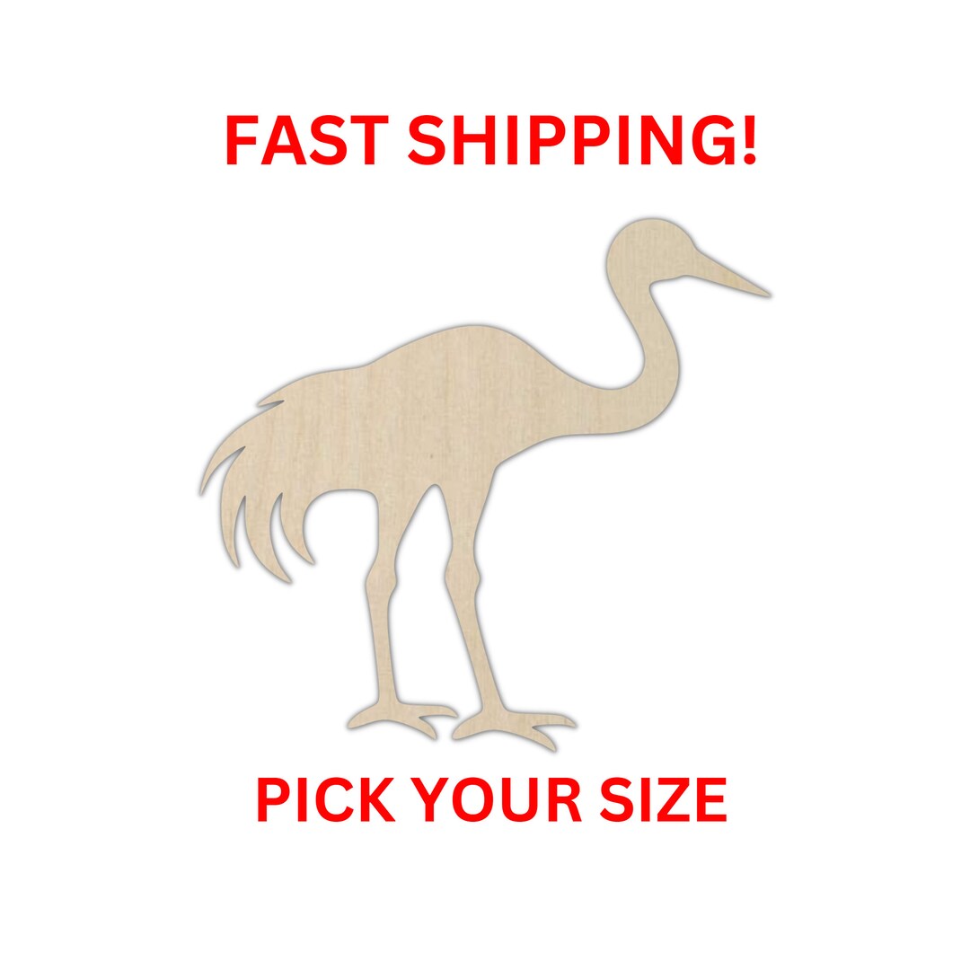 Unfinished Wooden Crane Shape Crane Bird DIY Cutout Craft - Etsy