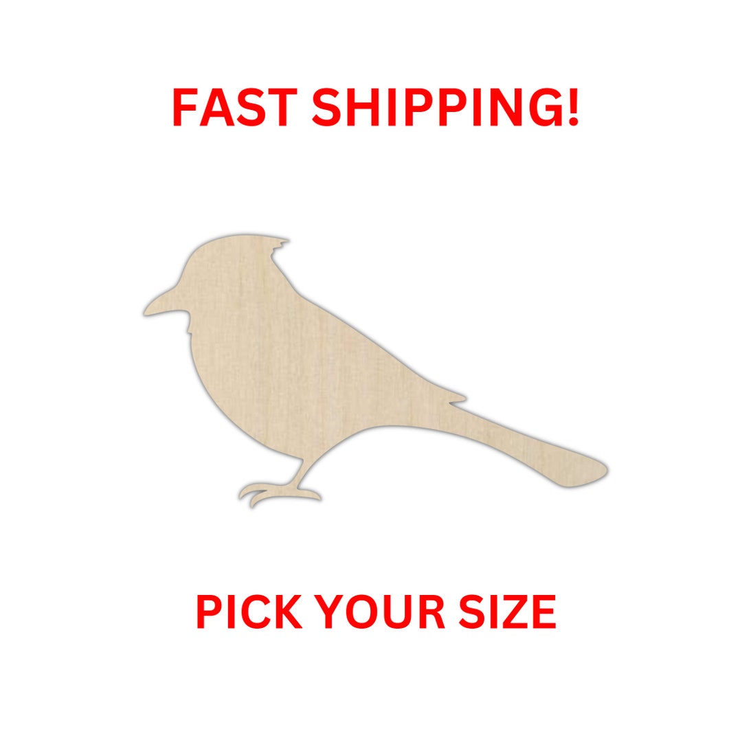 Unfinished Wooden Cardinal Shape | Cardinal Cutout | Craft Supplies ...