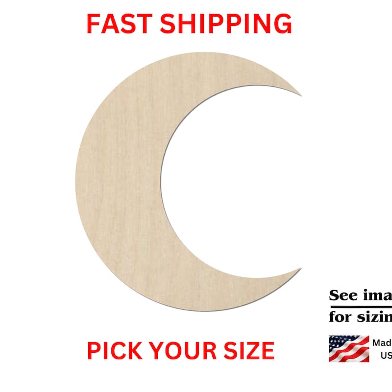 Moon Wooden Blank - Etsy