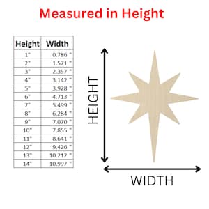 Unfinished Wooden North Star Shape 02 | DIY Craft Blank | Craft ...